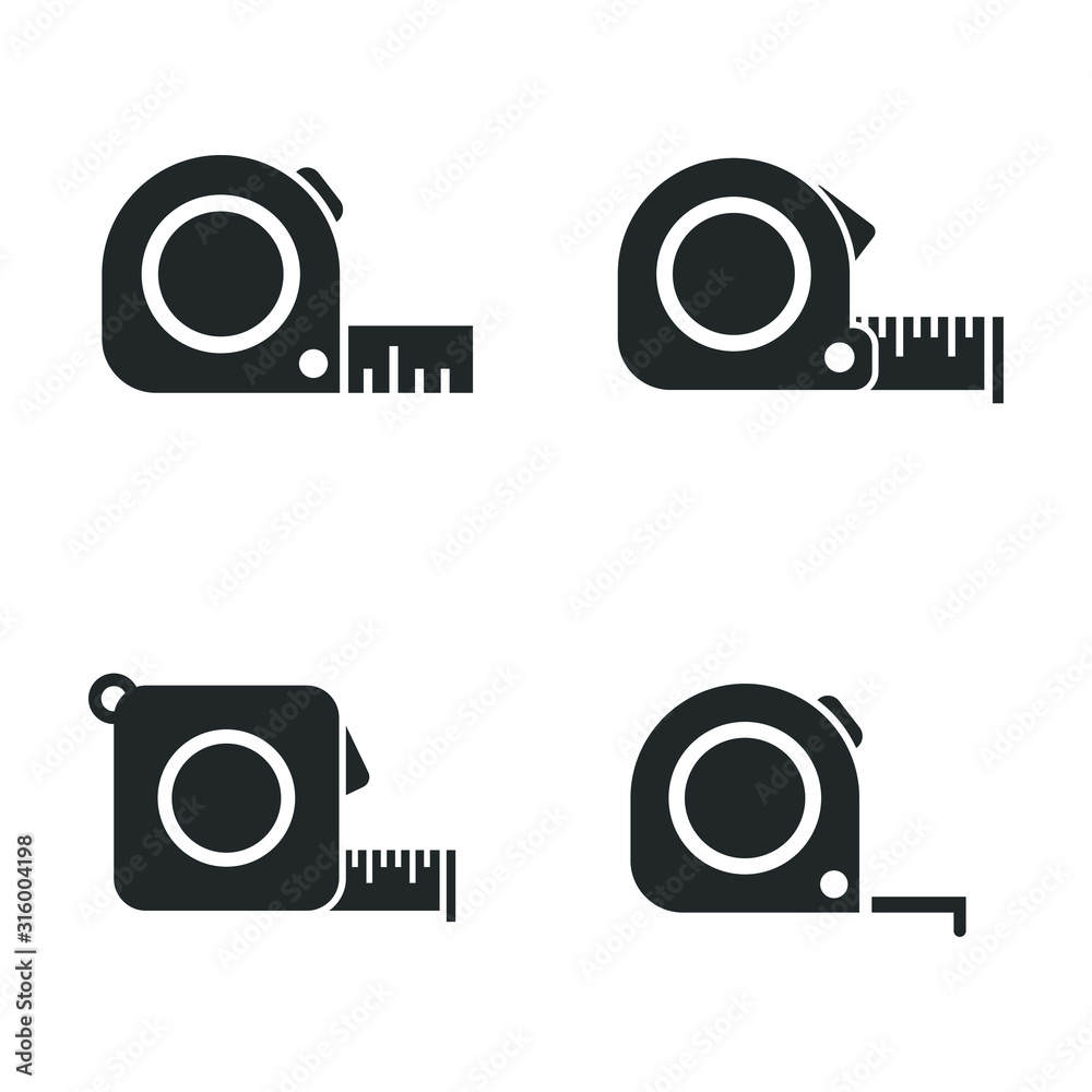 Measurement tape icon template color editable. Tape measurement symbol ...