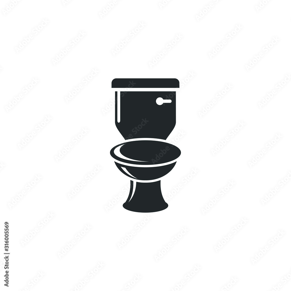 Toilet cleaning icon template color editable. Bathroom cleaning symbol ...