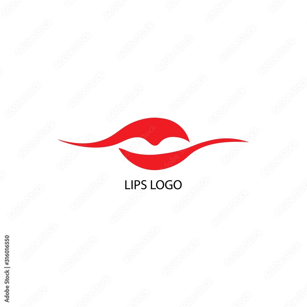 lips logo vector Stock Vector | Adobe Stock