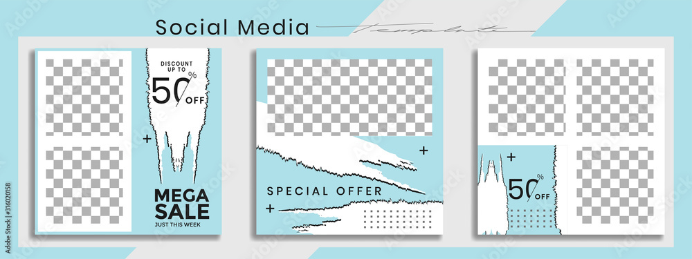 Editable social media post templates, Facebook, Instagram story ...