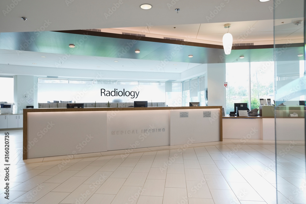 Reception area of radiology center Stock Photo | Adobe Stock