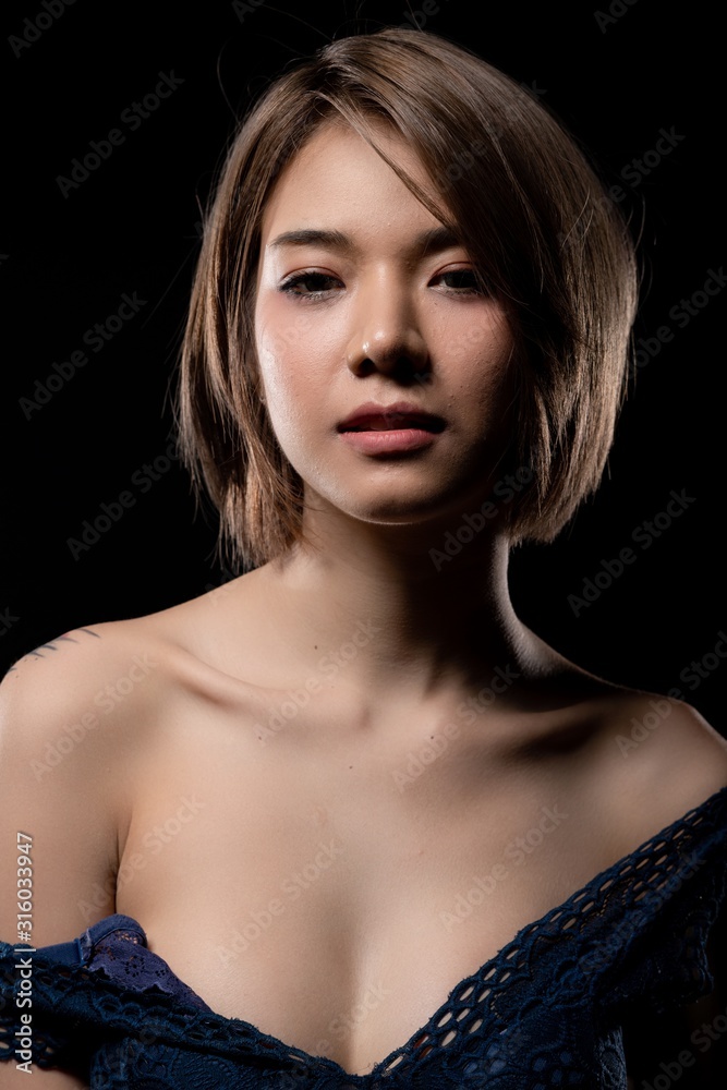 Sexy Asian Girl Model Woman Body Contour Beautiful Sexy Asian Stock