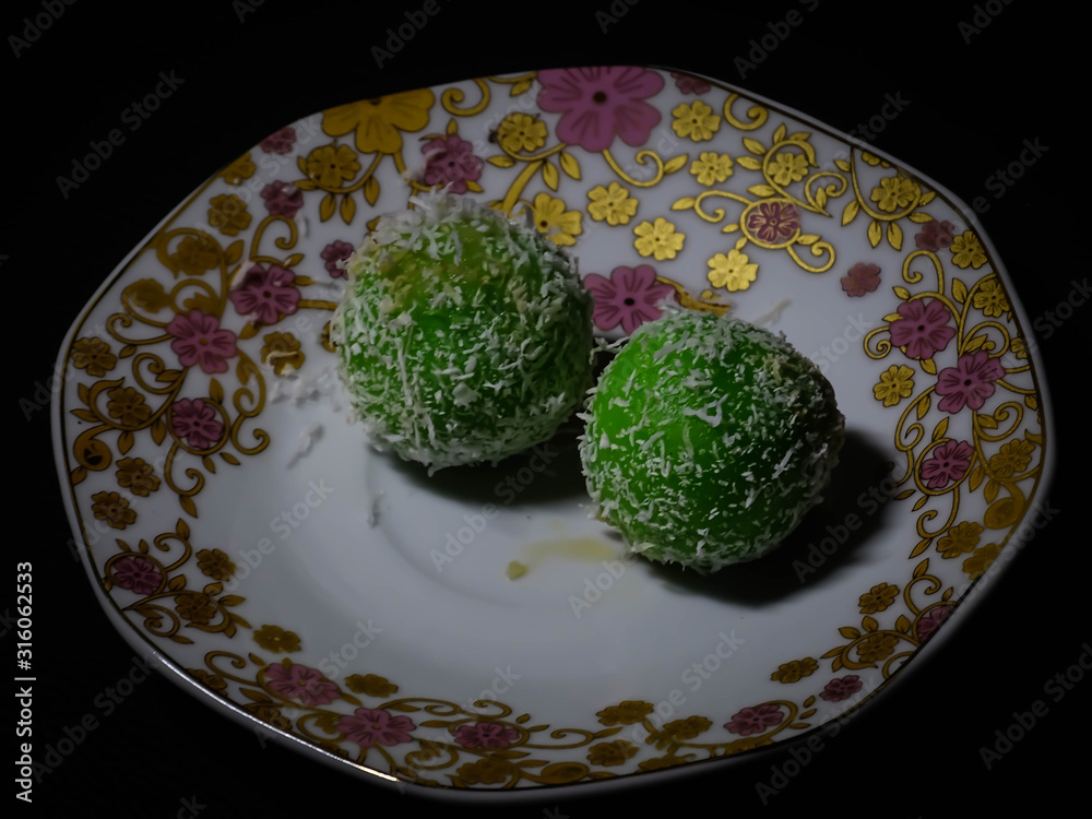 Indonesian traditional food called klepon Stock Photo | Adobe Stock