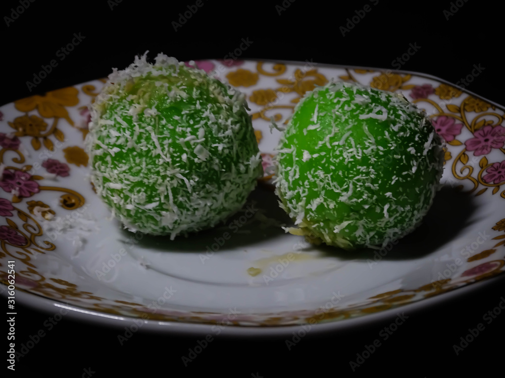 Indonesian traditional food called klepon Stock Photo | Adobe Stock