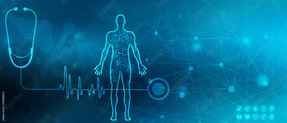 2d illustration Human Male Muscle Body Stock Illustration | Adobe Stock