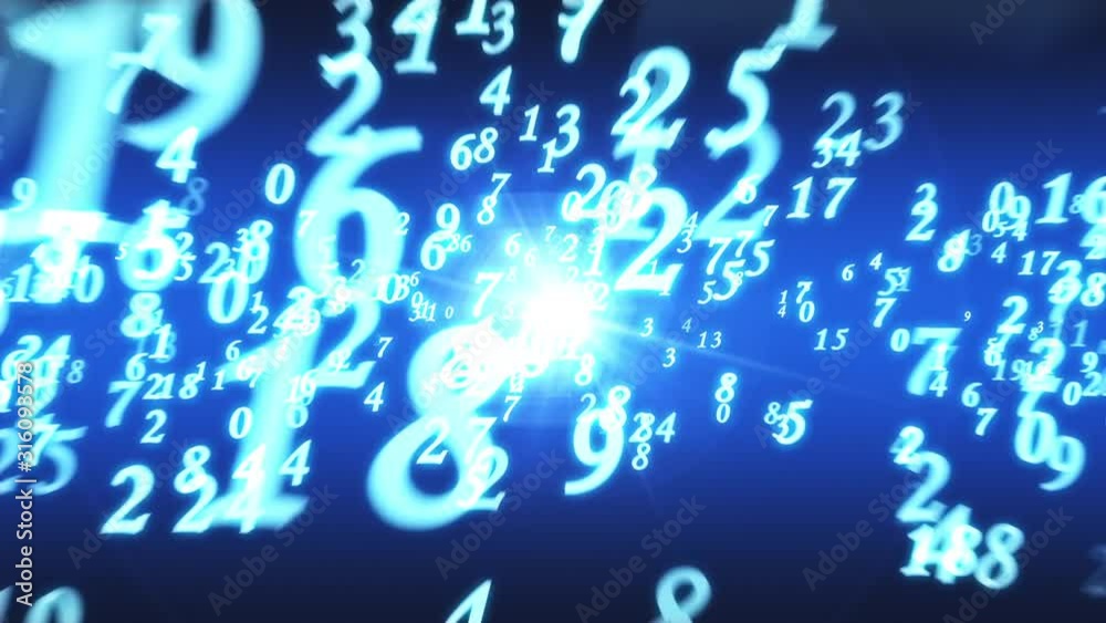 Vídeo do Stock: Numerology (ancient science of numbers). Intro template ...