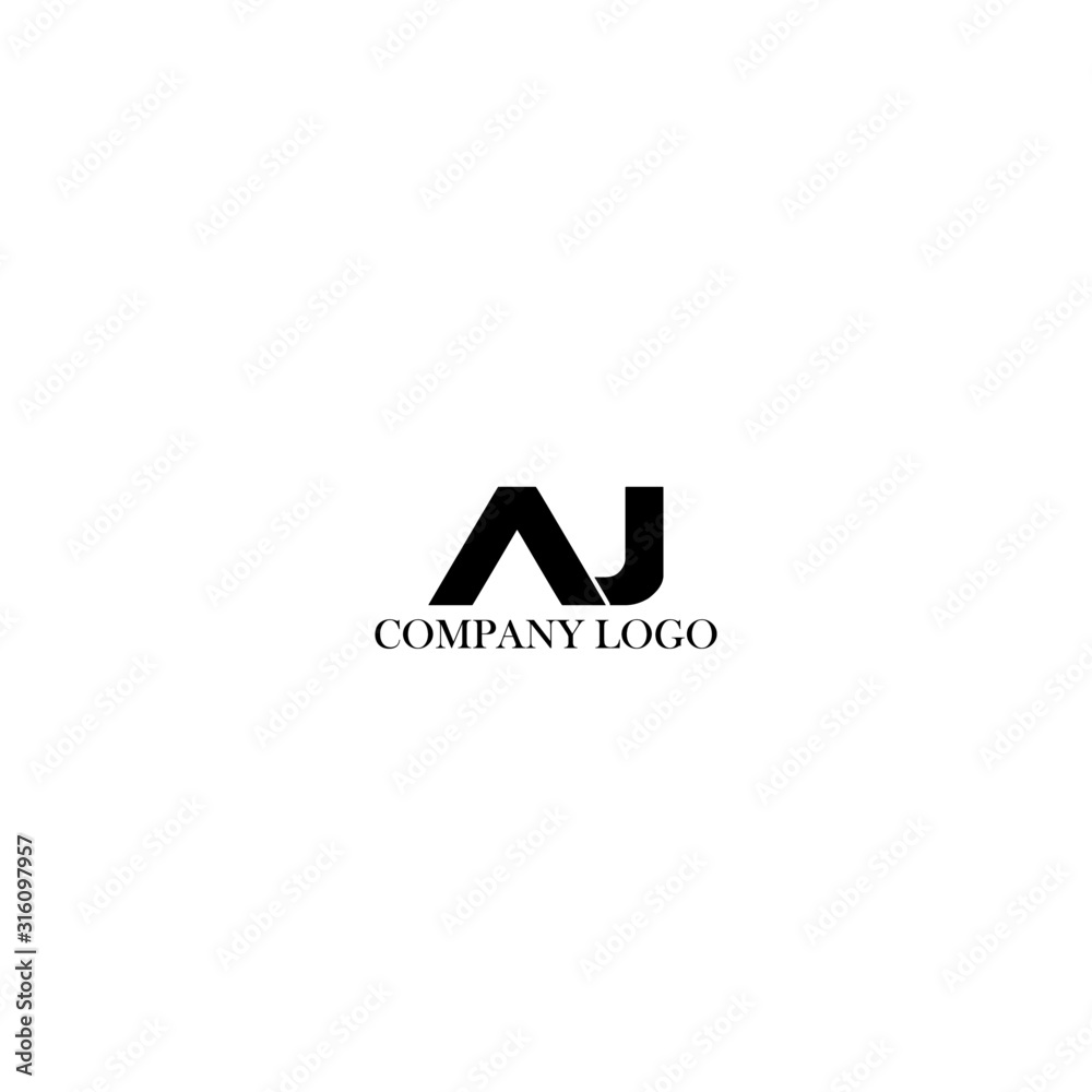 Initial AJ letter logo modern design Stock Vector | Adobe Stock
