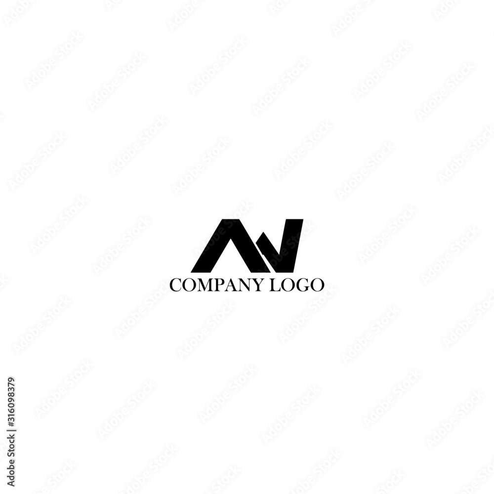 Initial AW letter logo modern design Stock Vector | Adobe Stock