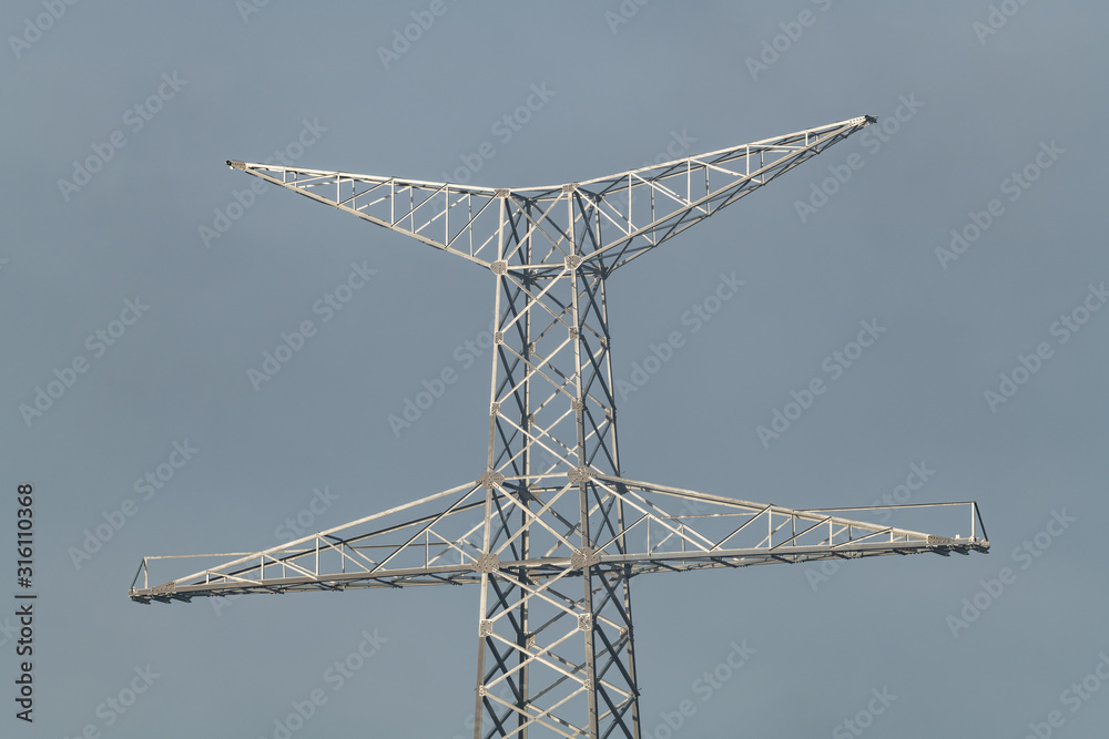 Foto de brand new high voltage pylon yet without wires do Stock | Adobe ...