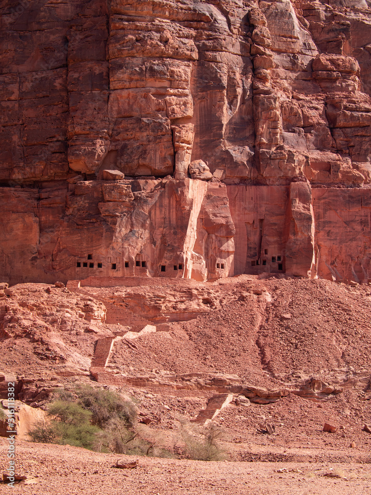 The Lion Tombs of Dedan at ancient oasis ﻿﻿of Al Ula, Saudi Arabia ...
