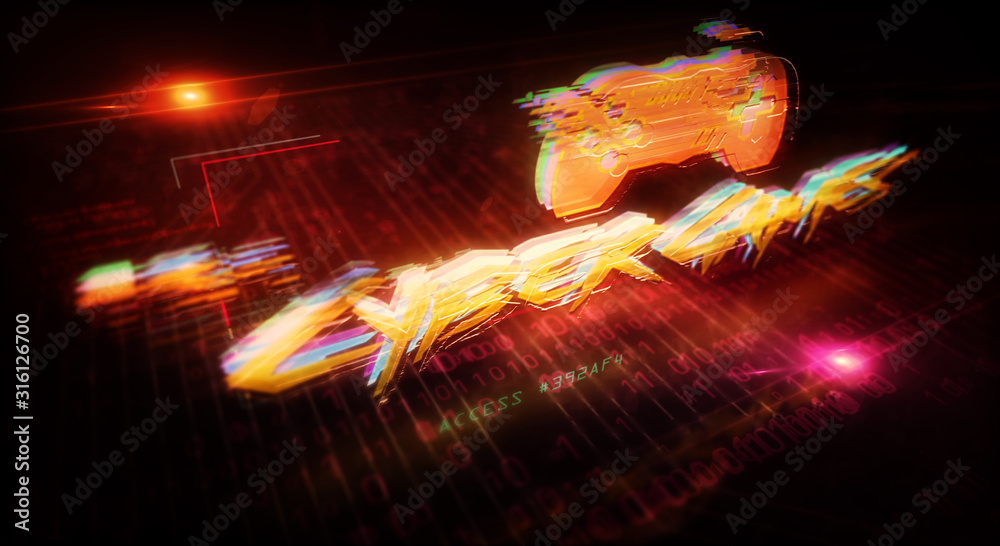 Cyberpunk style intro with cyber games theme Stock Illustration | Adobe ...