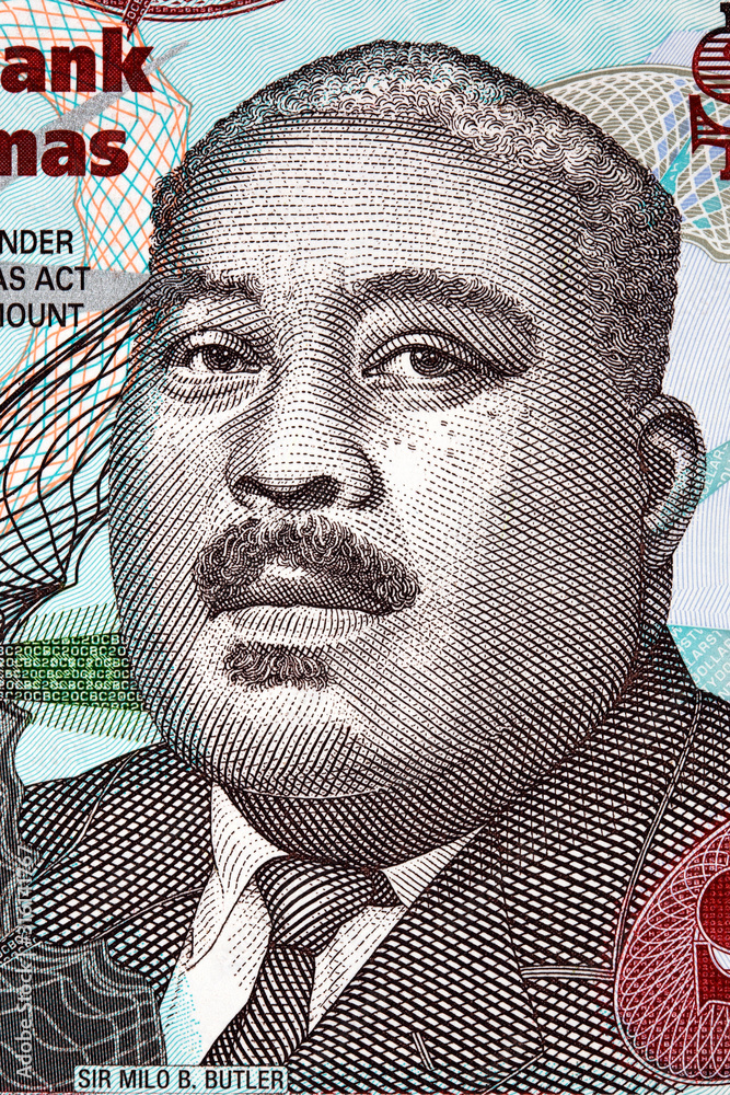 Milo Butler a portrait from Bahamian money Stock Photo | Adobe Stock