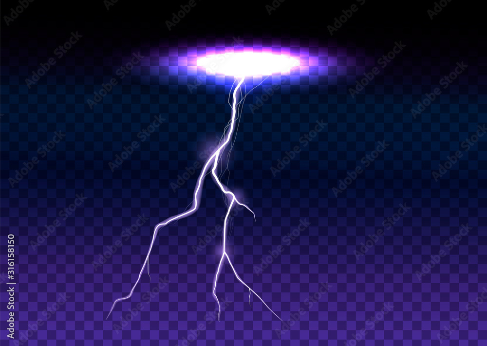 lightning bolt on transparent background. Stock Vector | Adobe Stock