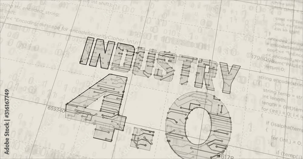 Industry 4.0 sign project creating. Abstract concept of innovation ... Industry 4.0 sign project creating. Abstract concept of innovation ...