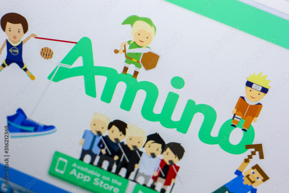 Ryazan, Russia - May 20, 2018: Homepage of AminoApps website on the ...