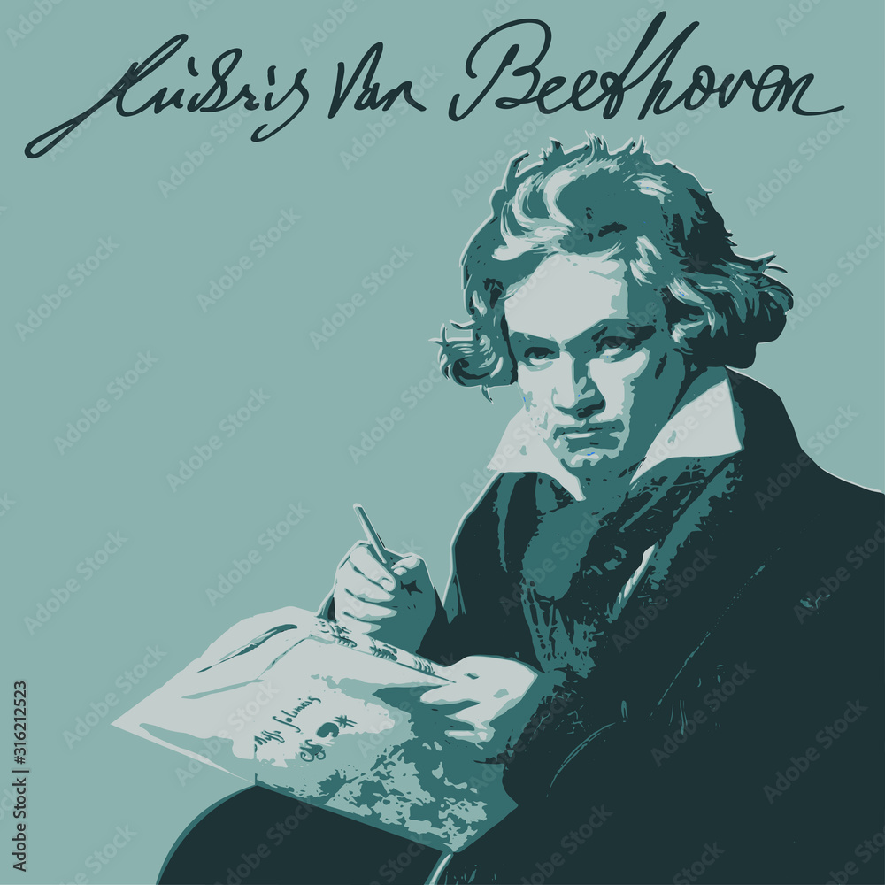 Ludwig van Beethoven Stock Vector | Adobe Stock