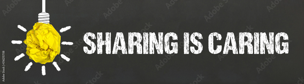 Sharing is caring Stock Photo | Adobe Stock