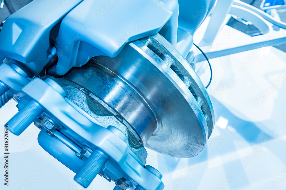 Foto de Machine engineering. Industrial concept. Details of the ...