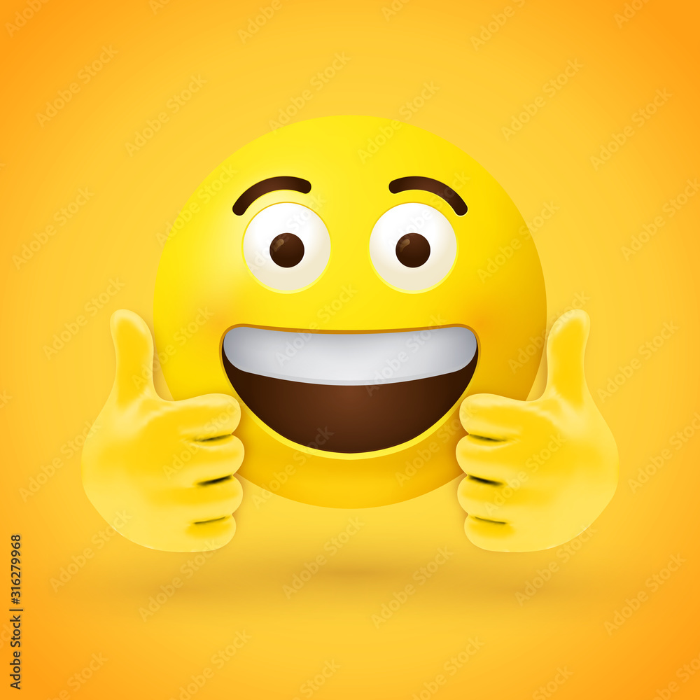 Big Smiley Face Thumbs Up
