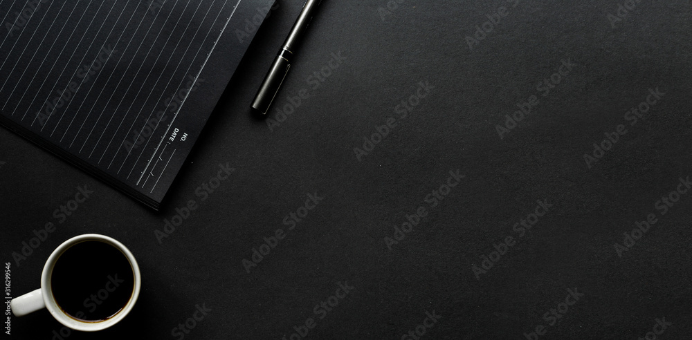 flat lay mockup image.office equipment on desk table.blank background ...
