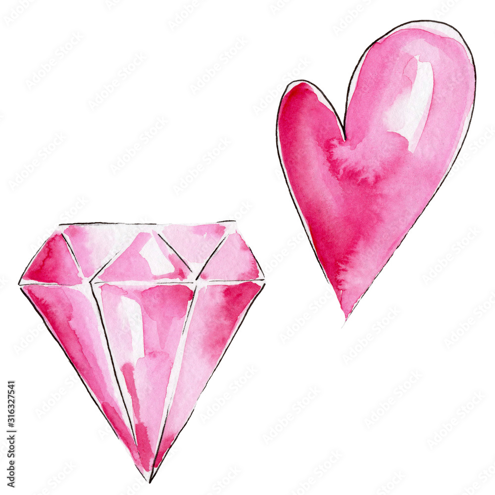 Pink Diamond Hearts