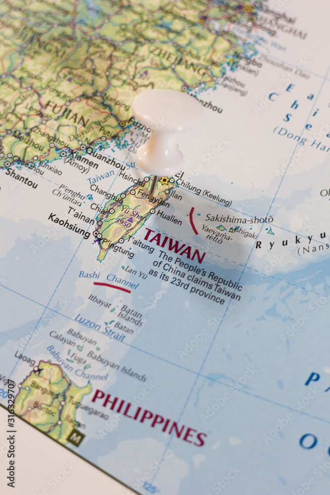 taiwan on the world map