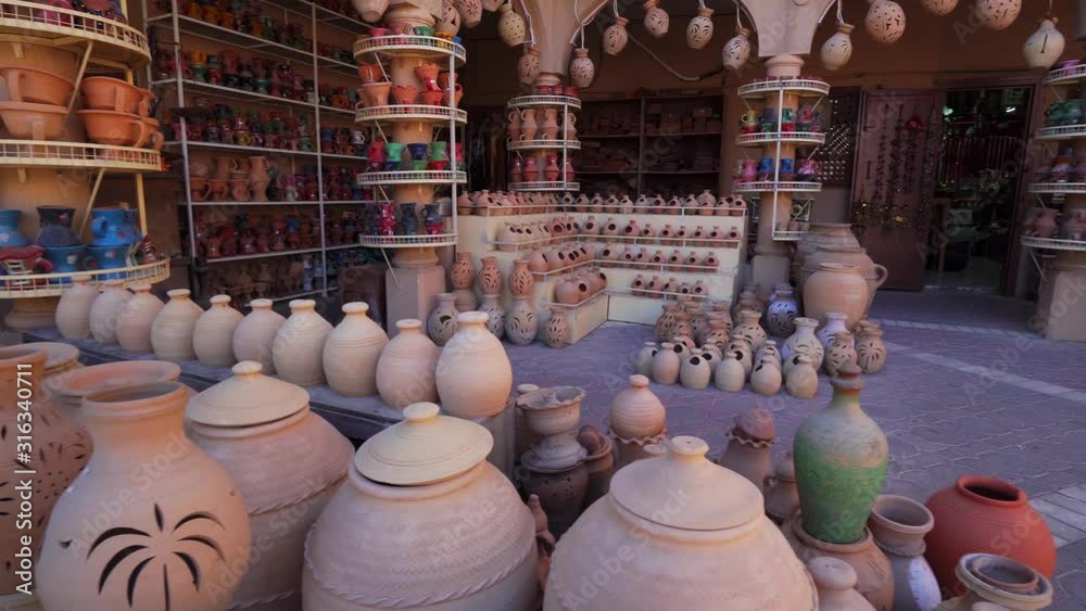 Traditional Omani Clay Water Pots for Sale on Display in Nizwa Souq ...