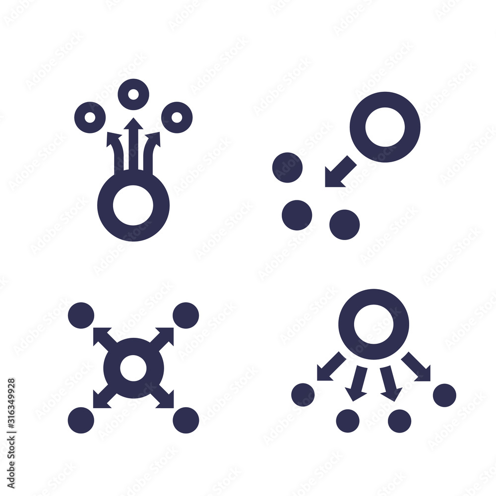 dispersion icons on white, vector Stock Vector | Adobe Stock