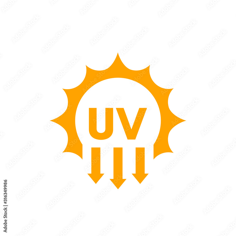 UV radiation, solar ultraviolet light vector icon vector de Stock | Adobe Stock