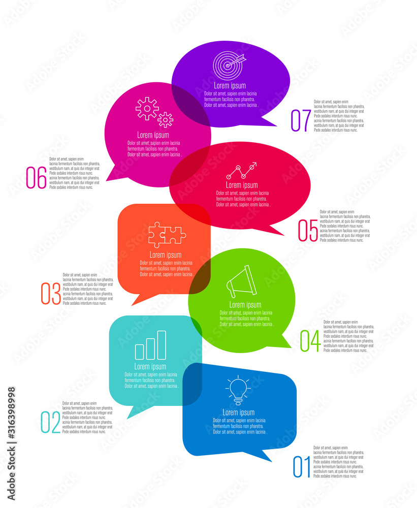 infographic speech bubbles vector illustration Stock Vector | Adobe Stock