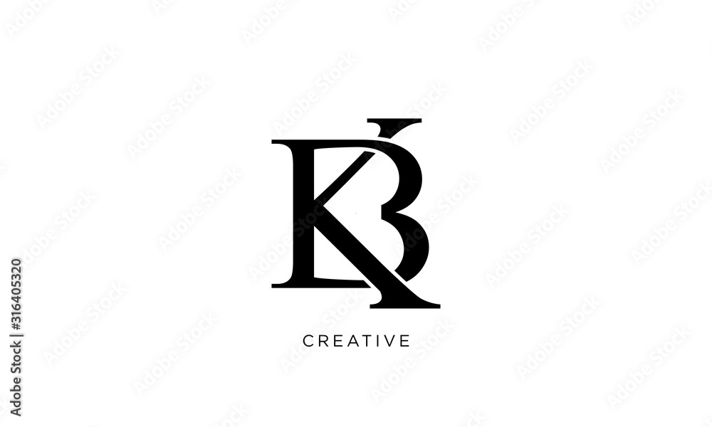 kb logo design vector initial luxury Stock Vector | Adobe Stock