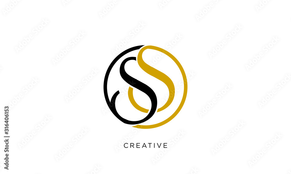 ss logo design vector icon luxury premium Stock Vector | Adobe Stock