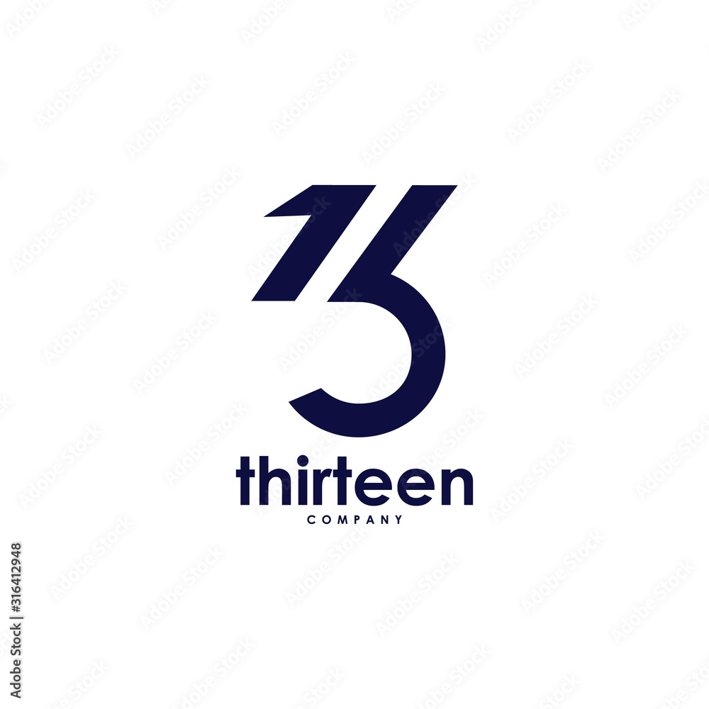 Number 13 Logo