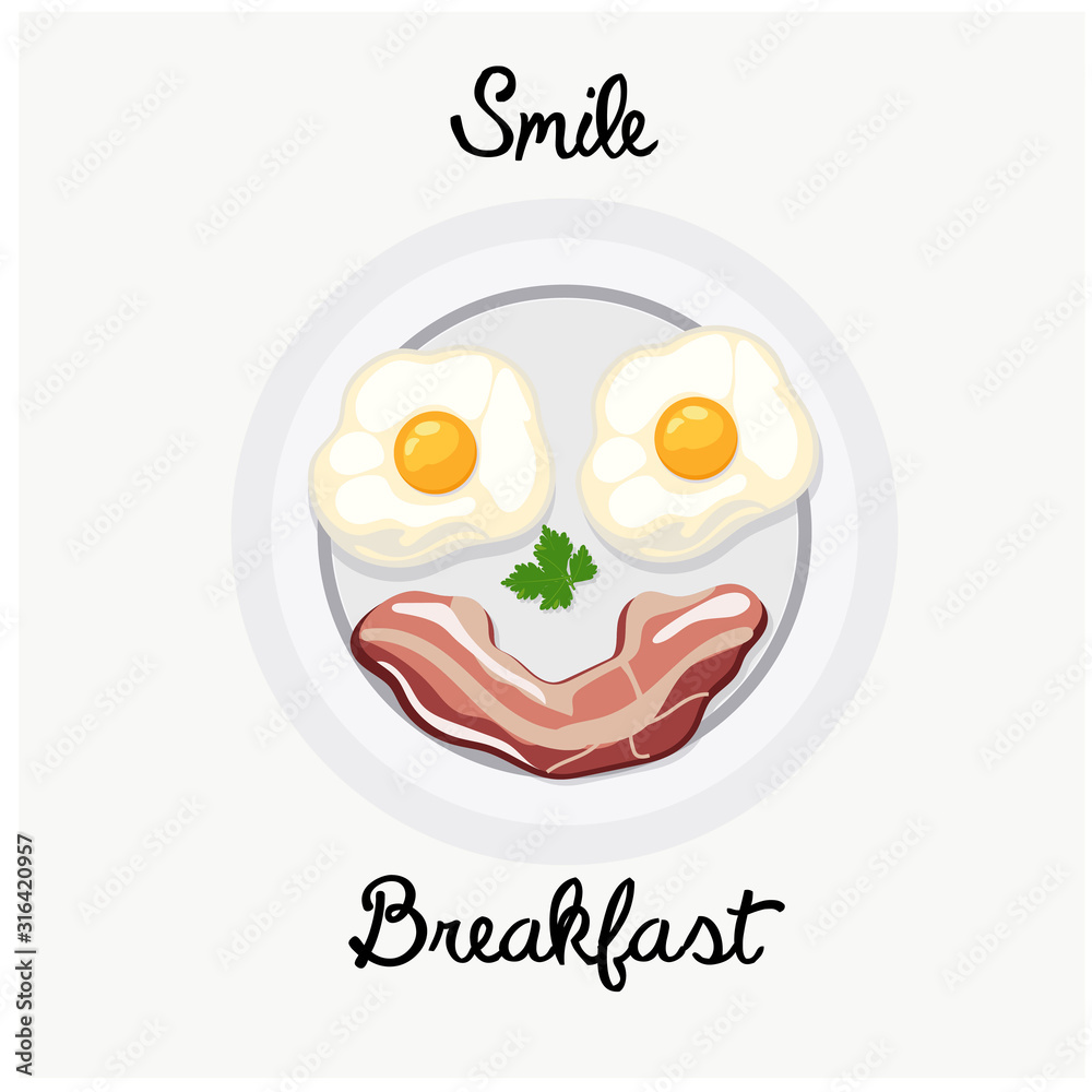 Fried Eggs And Bacon Smile