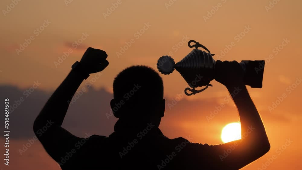 Silhouette best man Winner Award victory trophy for professional ...