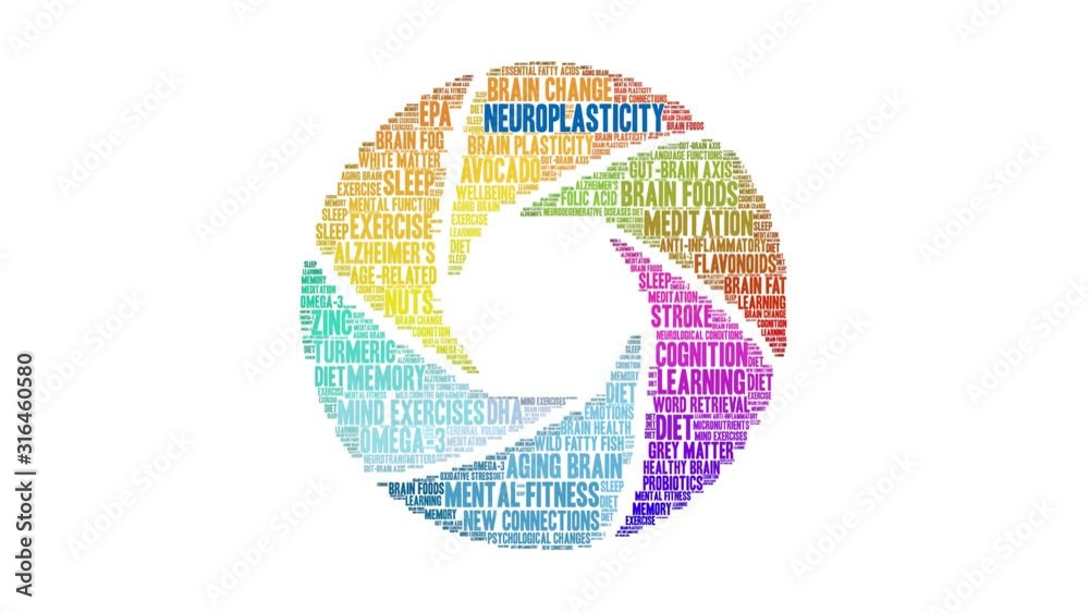 Neuroplasticity Animated Word Cloud on a white background . Stock Video ...