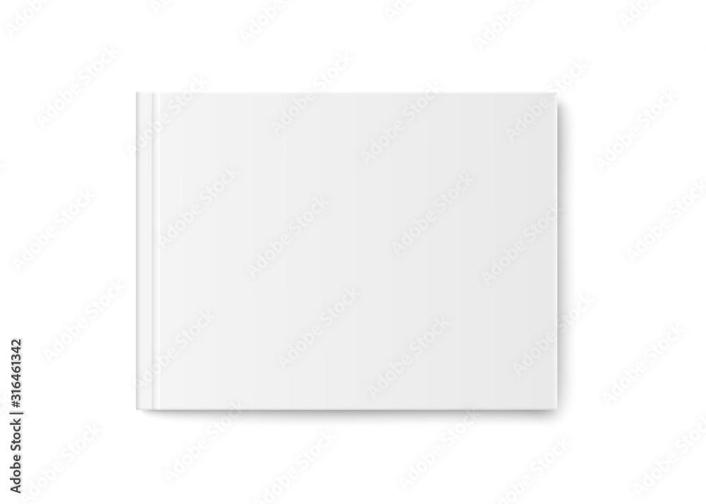 Rectangular book cover mockup isolated on white background - top view ...