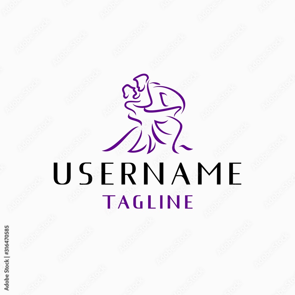 salsa dancer logo design inspiration . couple dance logo design ...
