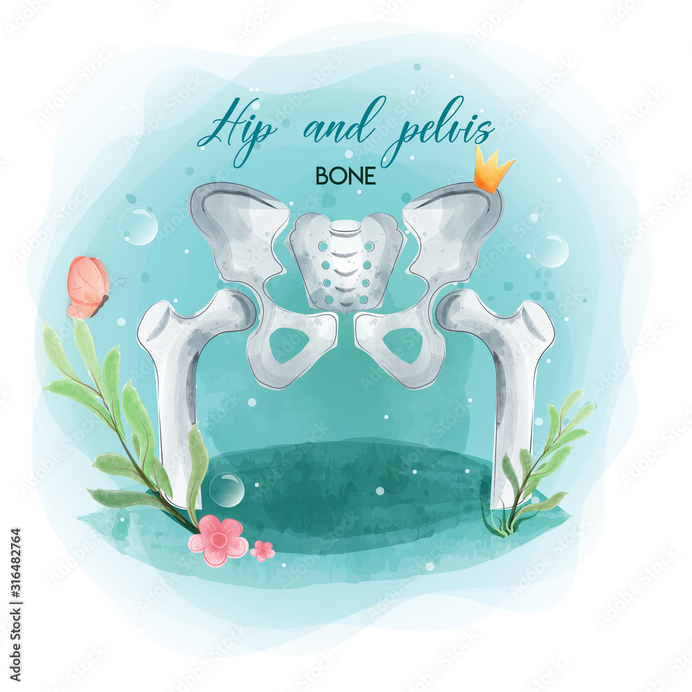 Medical orthopedic watercolor background. Treatment for orthopedics ...