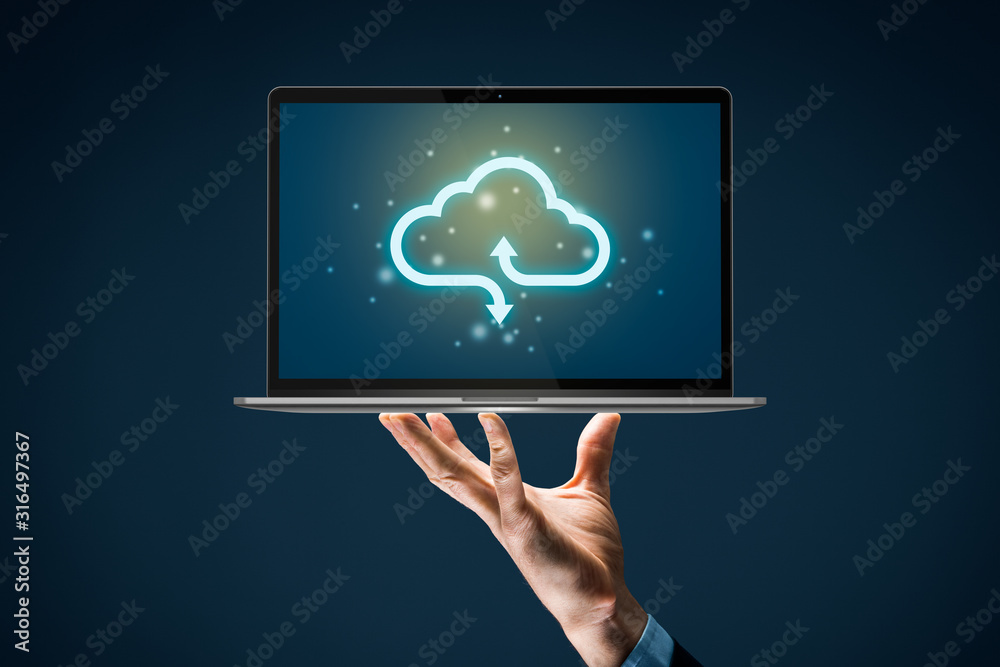 Cloud computing backup concept Stock Photo | Adobe Stock
