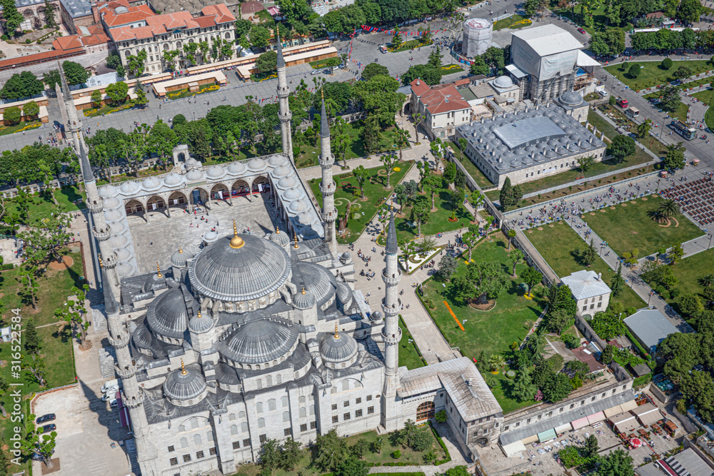Blue Mosque Istanbul Aerial