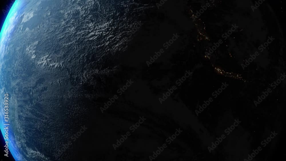 Video „Planet Earth. Sun's rays from the rising sun illuminate the ...