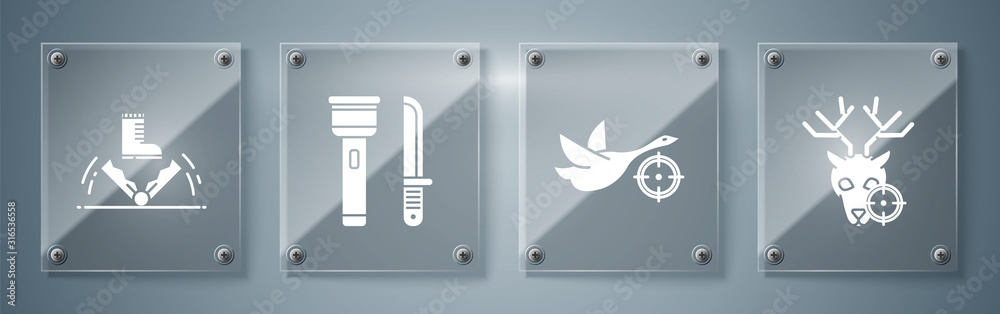 Set Hunt on deer with crosshairs, Hunt on duck with crosshairs ...