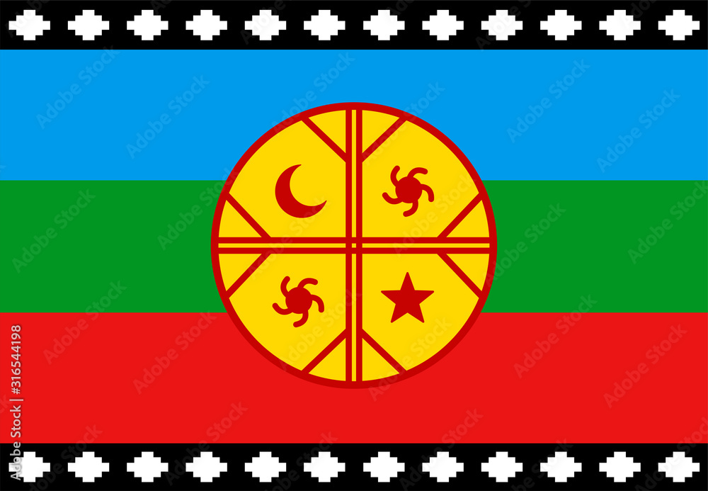 Mapuche flag illustration vector de Stock | Adobe Stock
