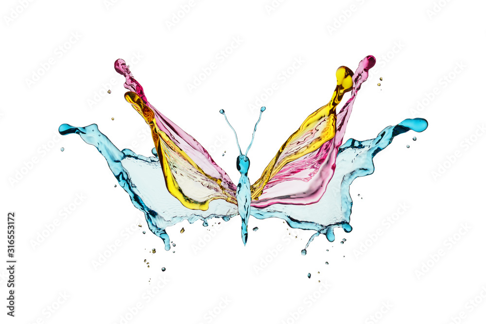 Water splash butterfly. Stock Photo | Adobe Stock