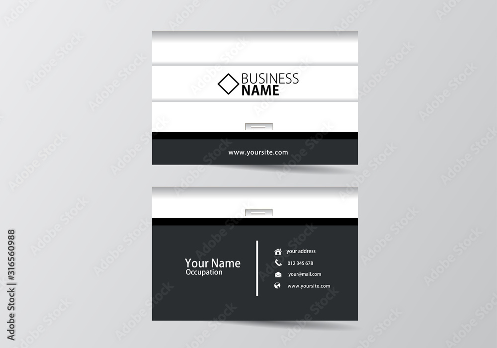 Garage door business card. visiting card template two sides Stock ...