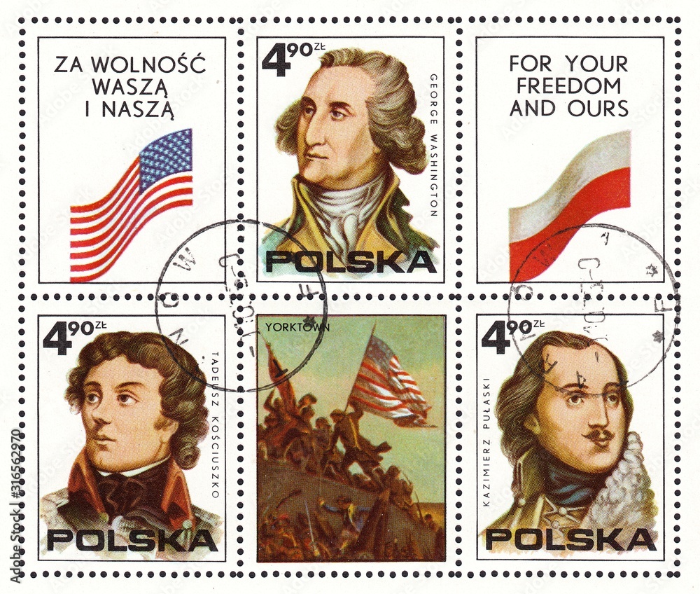 American Revolution, bicentenary.Motto "for your freedom and ours ...