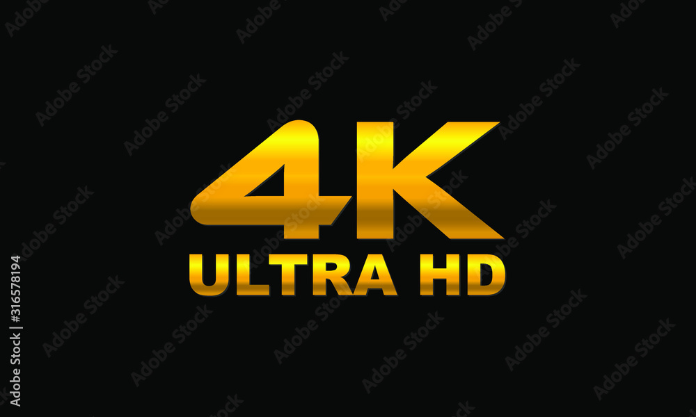 4K ultra Hd vector template illustration symbol Stock Vector | Adobe Stock