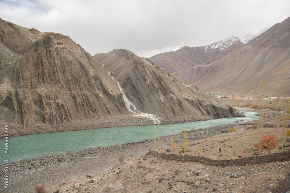 indus river in ladakh,, indian himalaya Stock Photo | Adobe Stock