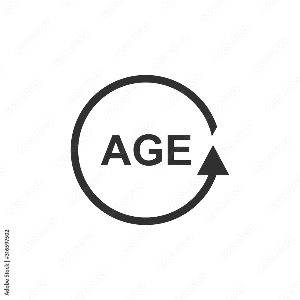 Age Vector Icon isolated on white background. Vector illustration ...